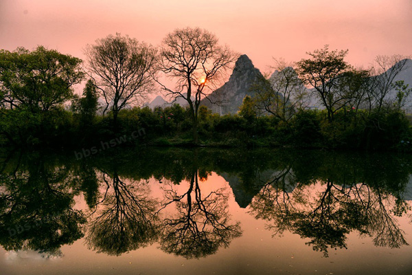 Photo, Image & Picture of Sunset of Taohuajiang River