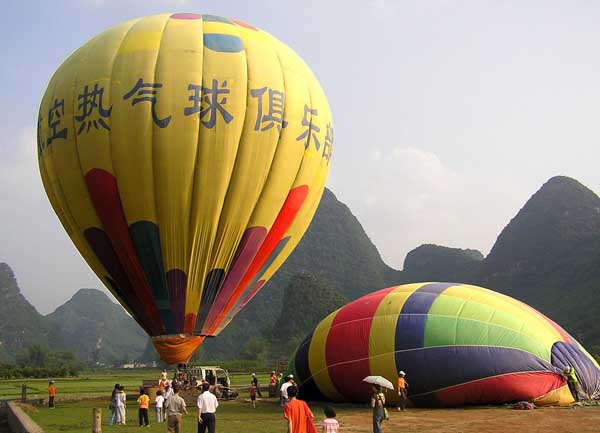 Yangshuo Hot Air Ballooning, Top Things to do in Guilin China